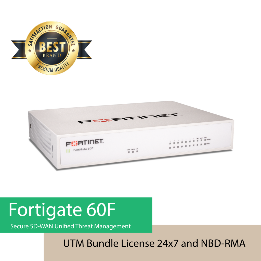 Fortinet Fortigate 60 F (UTM Bundle License 24x7 and NBD RMA) SD WAN ...