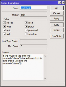 Konfigurasi Failover Mikrotik Dengan 2 ISP ~ PT. Network Data Sistem